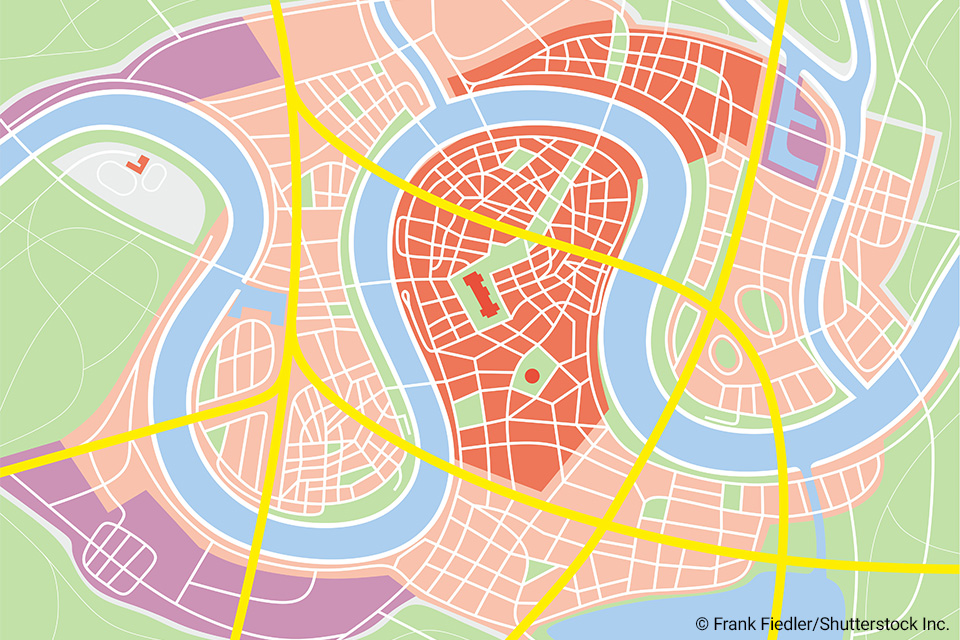 map showing city streets card | National Institute of Justice