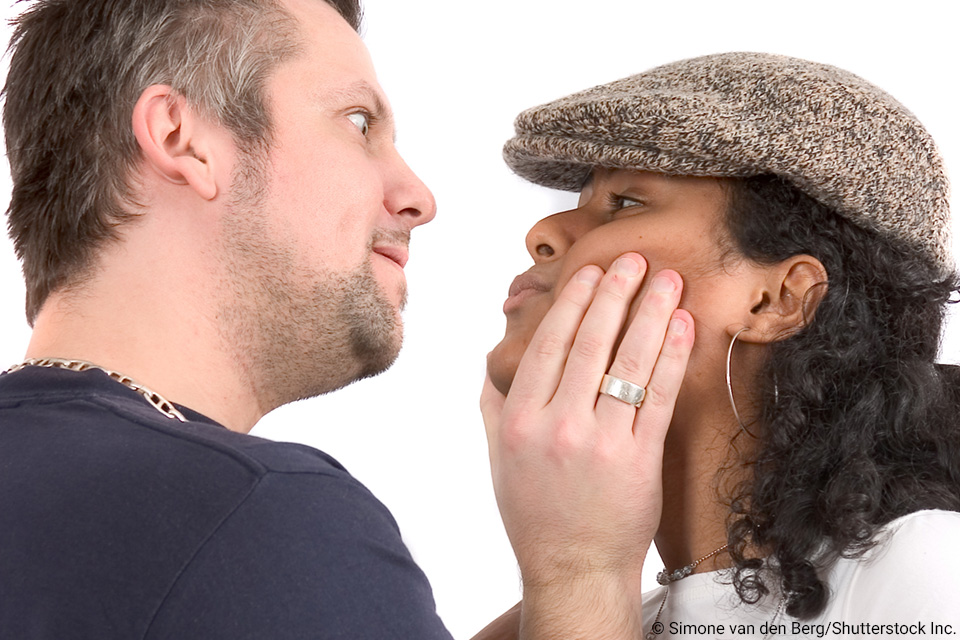 Man Grabbing A Woman s Face Card National Institute Of Justice